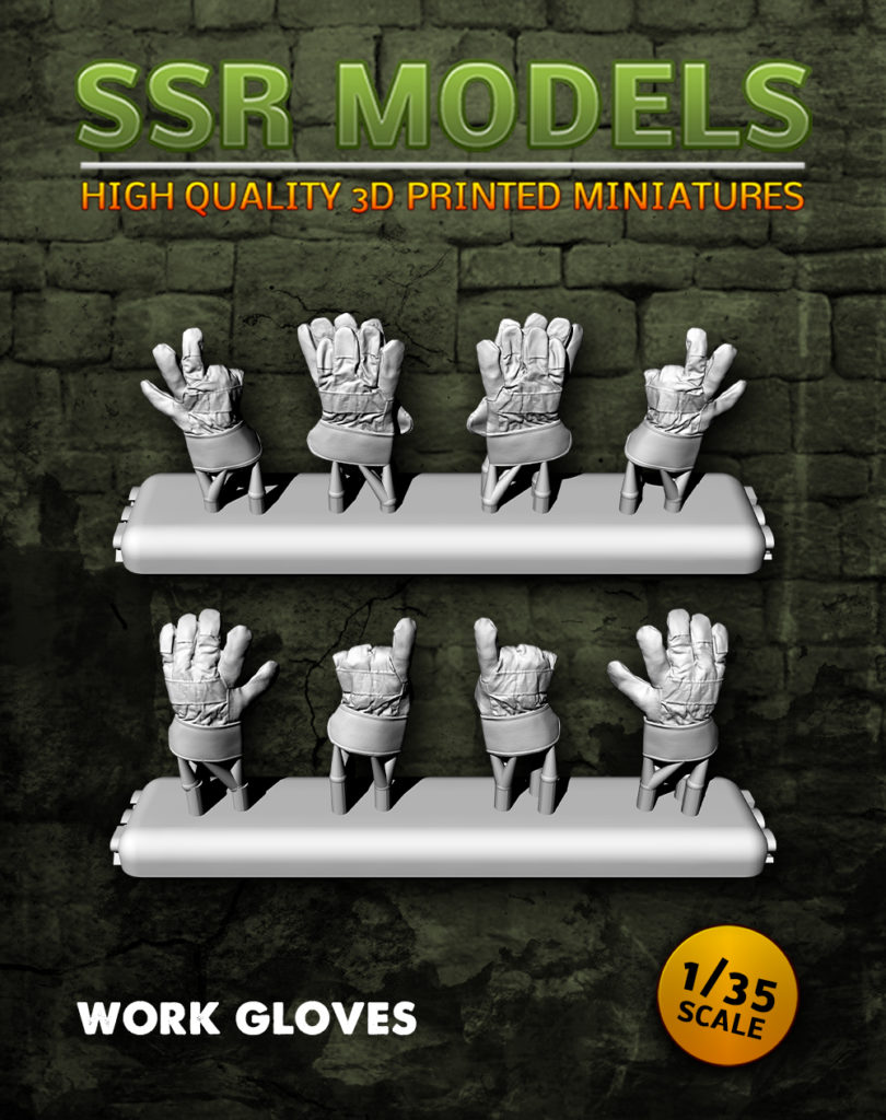 SSR Models, SSR.Work Gloves, 3D-print, skala 1:35 – Model-Craft