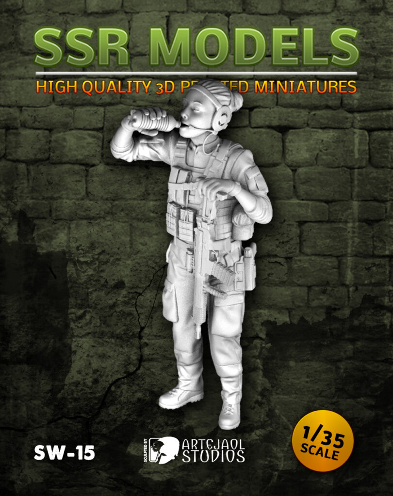 SSR Models, SW-15, 3D-print, Svensk FN soldat i Mali, skala 1:35 – Model-Craft