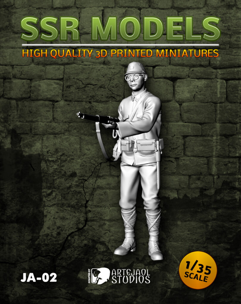SSR Models, SSR.JA-02, Japansk Soldat, 3D-print, skala 1:35 – Model-Craft