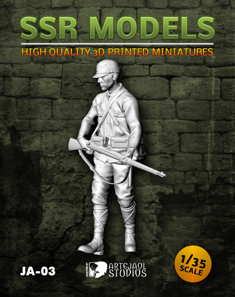 SSR Models, SSR.JA-03, Japansk Soldat, 3D-print, skala 1:35 – Model-Craft