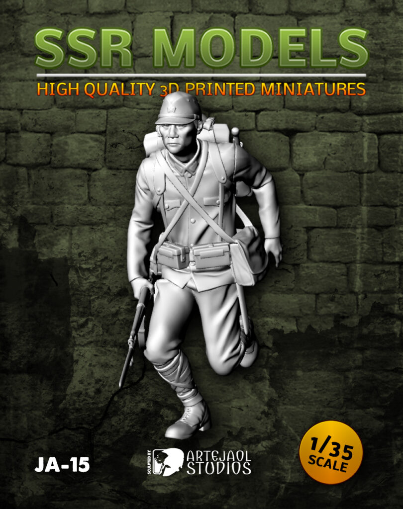 SSR Models, SSR.JA-15, Japansk Soldat, 3D-print, skala 1:35 – Model-Craft