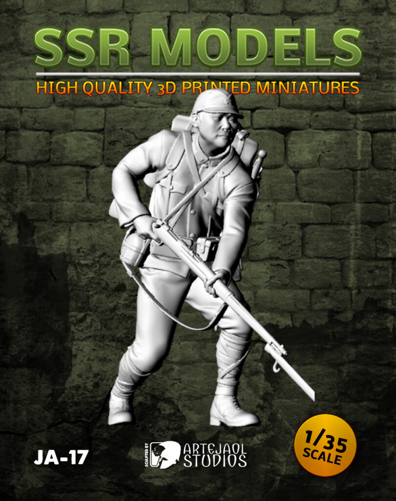 SSR Models, SSR.JA-17, Japansk Soldat, 3D-print, skala 1:35 – Model-Craft