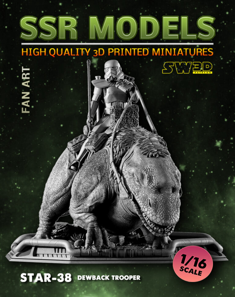 SSR.Models, Star-38, Fan Art, 3D-print, Dewback Trooper, skala 1:16 – Model-Craft